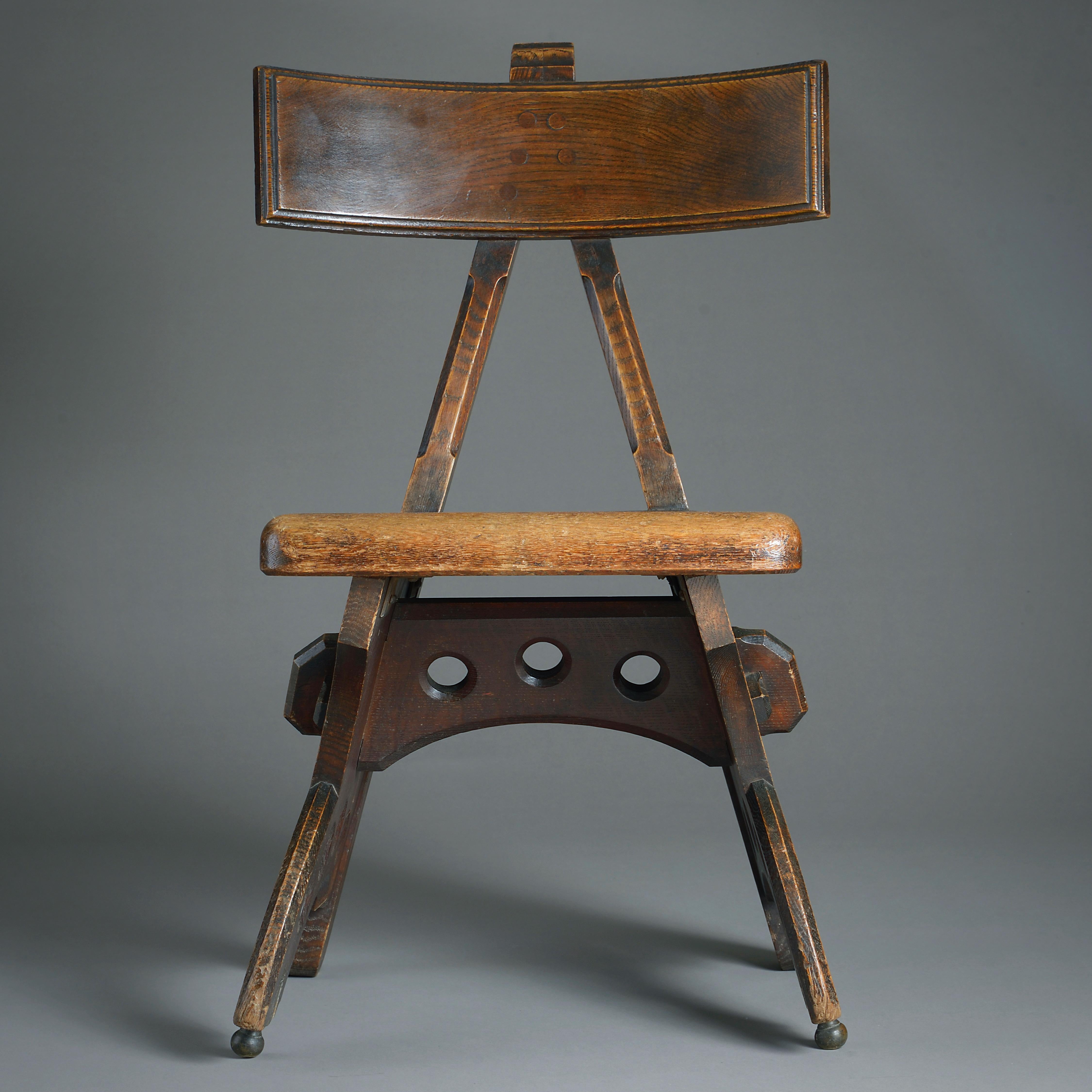 Oak Chair Designed by Edward Welby Pugin (1834-1875) For Sale at 1stDibs