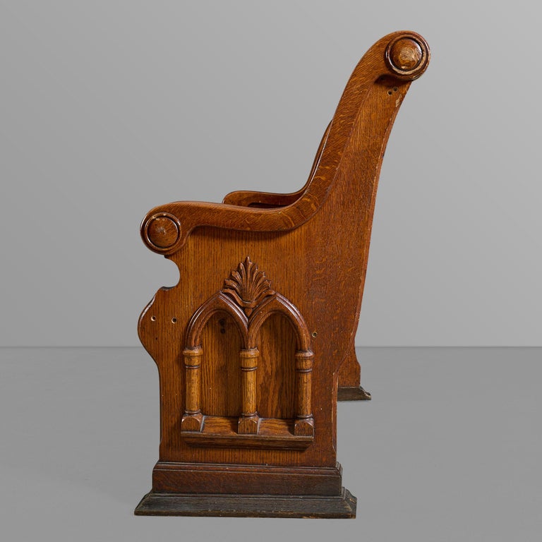 Oak Church Pew For Sale at 1stDibs