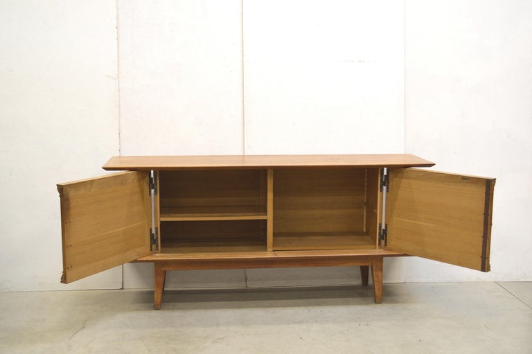 Oak Colette Gueden Japanese Style Credenza Sideboard 1940s For Sale at ...