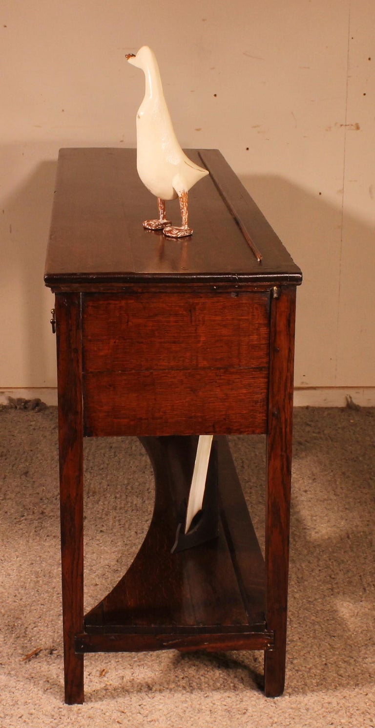 Oak Console Or Dresser Base Circa 1800 For Sale at 1stDibs