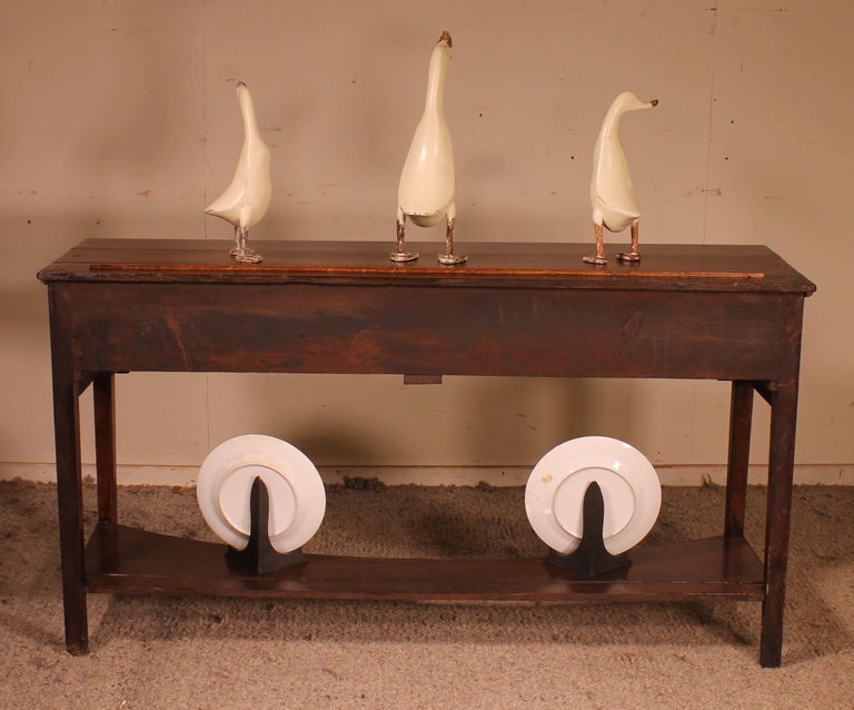 Oak Console Or Dresser Base Circa 1800 For Sale at 1stDibs