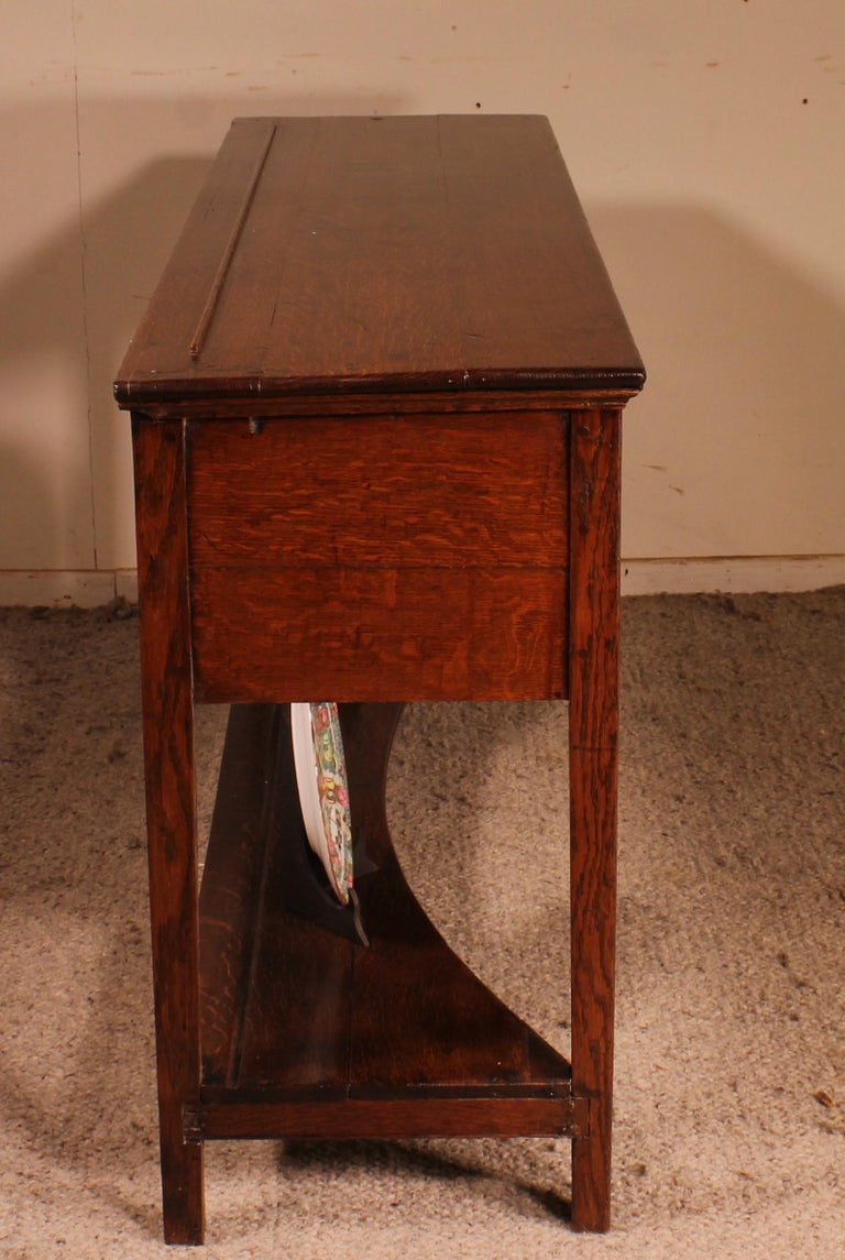 Oak Console Or Dresser Base Circa 1800 For Sale at 1stDibs