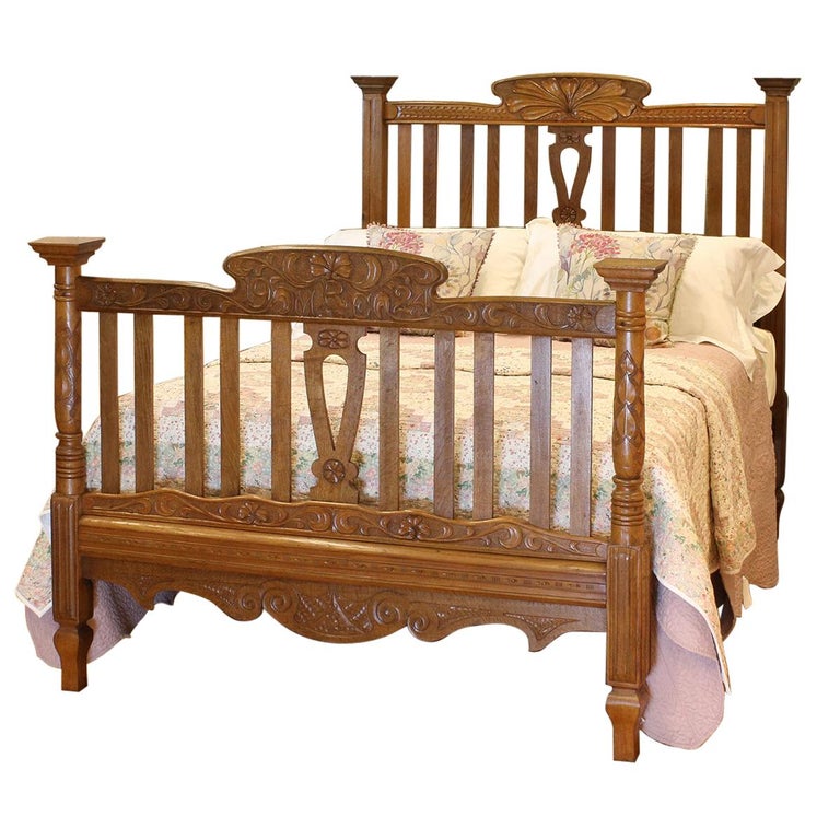 Oak Country Bed WD31 at 1stDibs | oak king size bed
