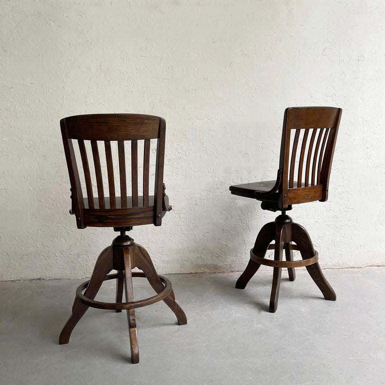 Oak Craftsman Architect Drafting Stool For Sale at 1stDibs