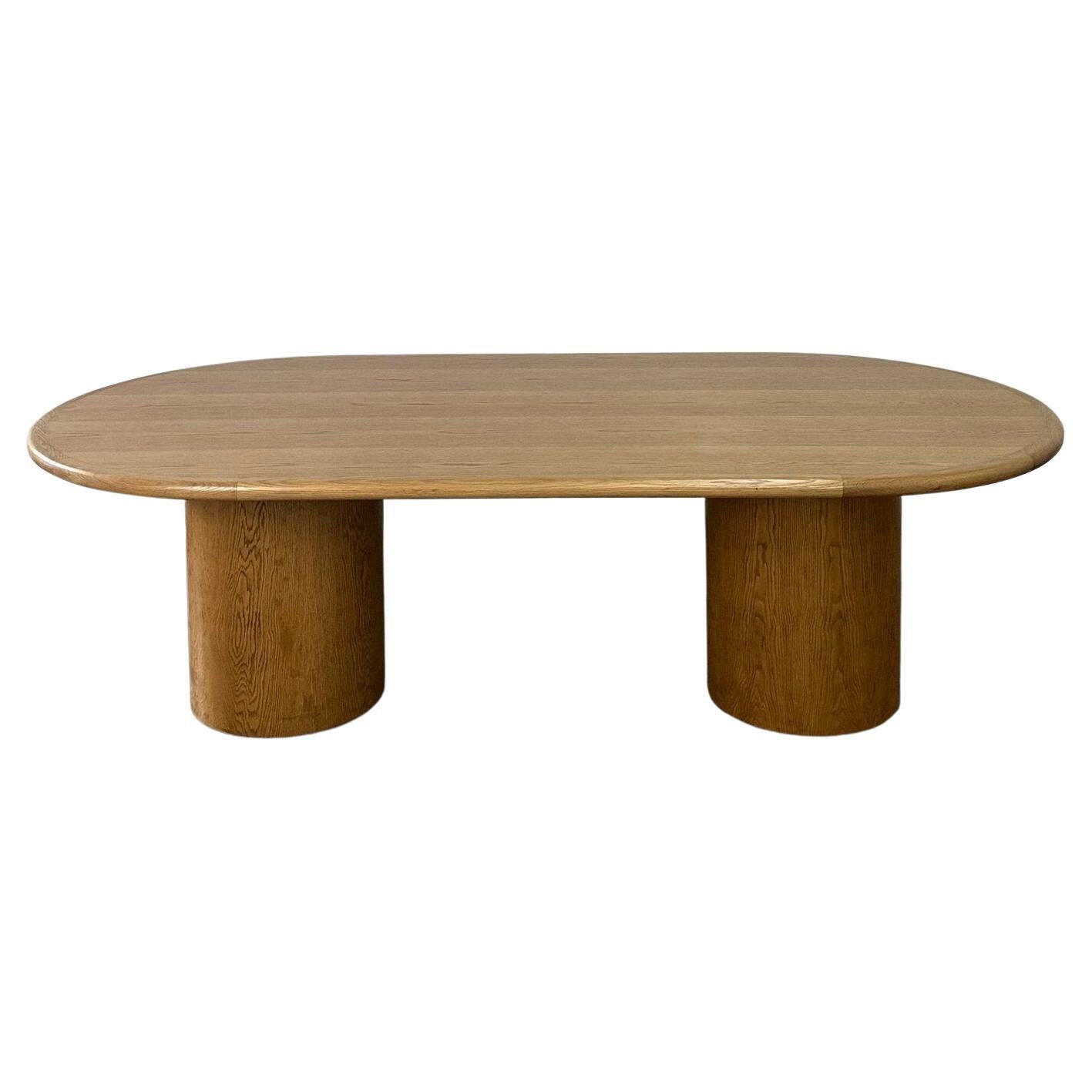 Double Pedestal Oval Table at 1stDibs