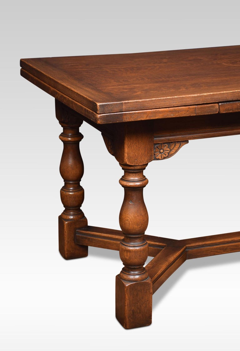 Oak Draw Leaf Refectory Table at 1stDibs