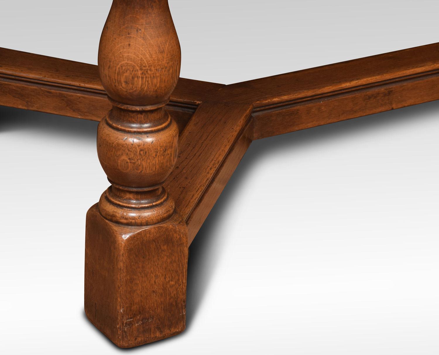 Oak Draw Leaf Refectory Table at 1stDibs