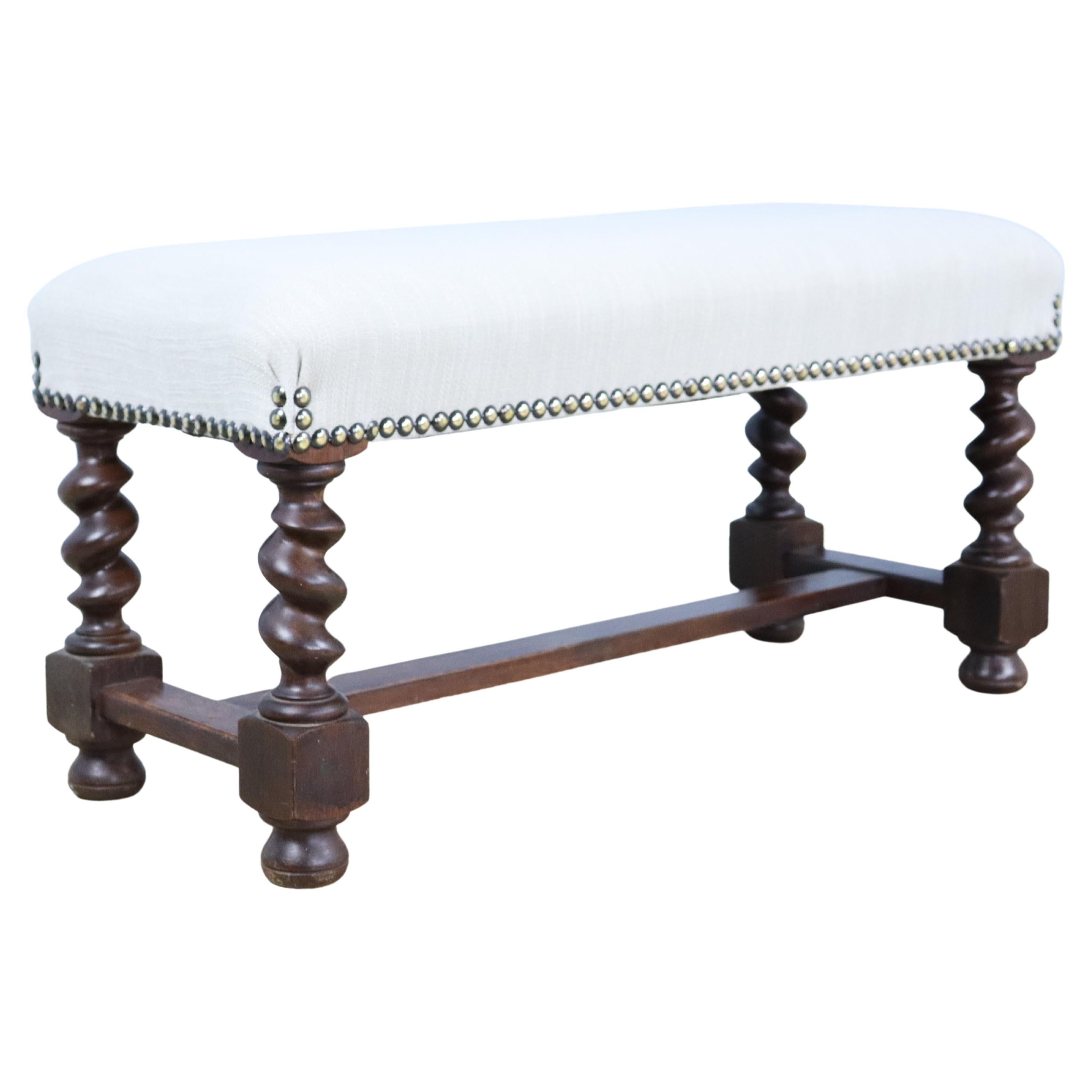 Turn of the Century Walnut Duet Stool at 1stDibs