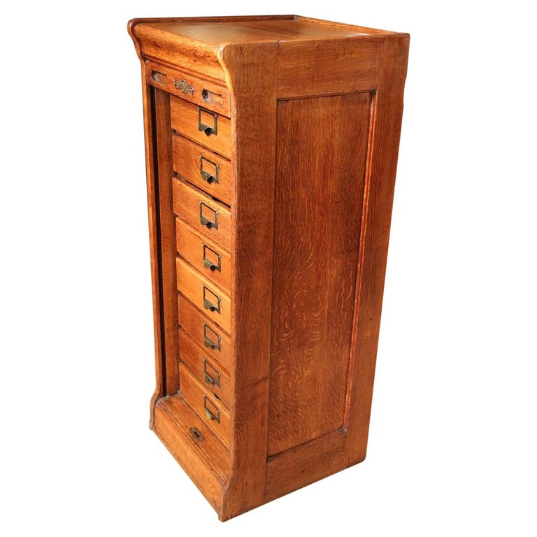 Oak File Cabinet at 1stDibs