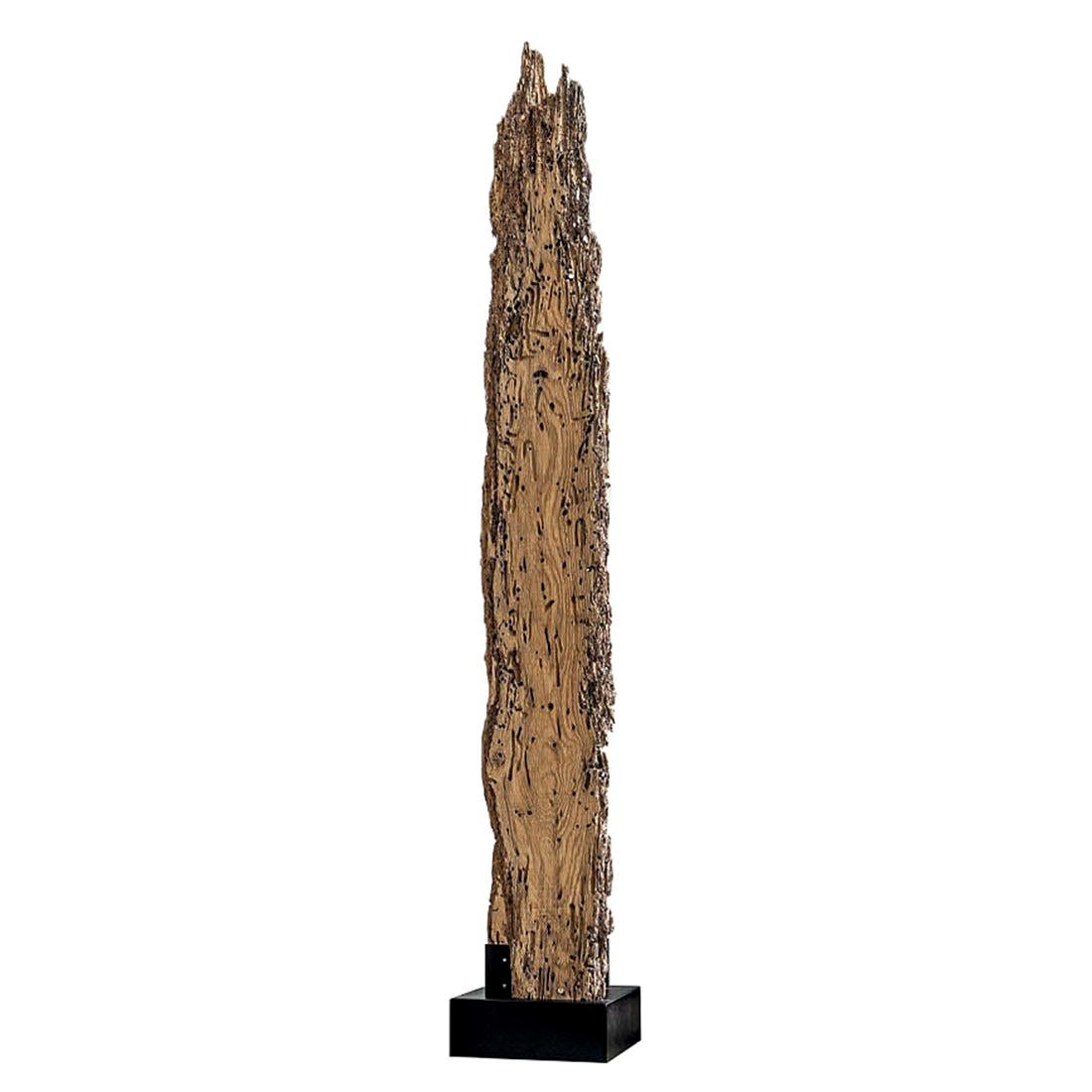 Cerused Oak Floor Lamp with Matelasse Carving For Sale at 1stDibs