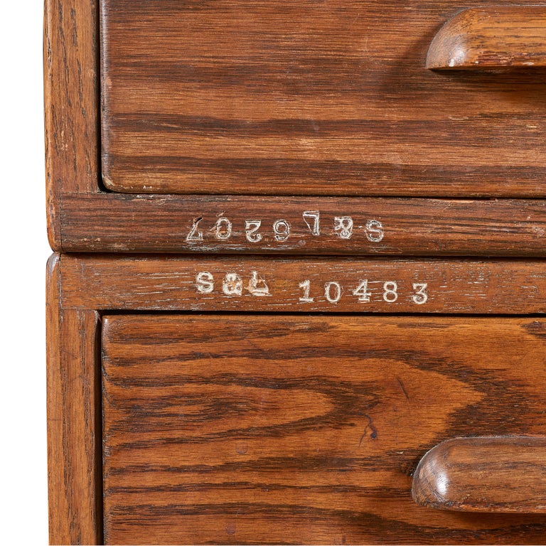 Oak Flat File Drawer on Legs For Sale at 1stDibs
