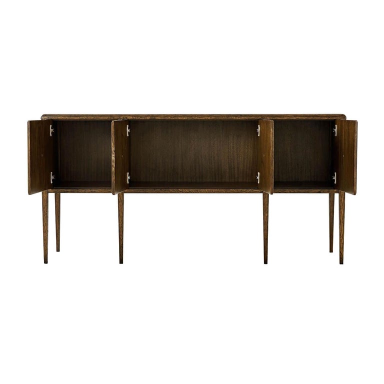 Oak Four Door Buffet - Dark For Sale at 1stDibs