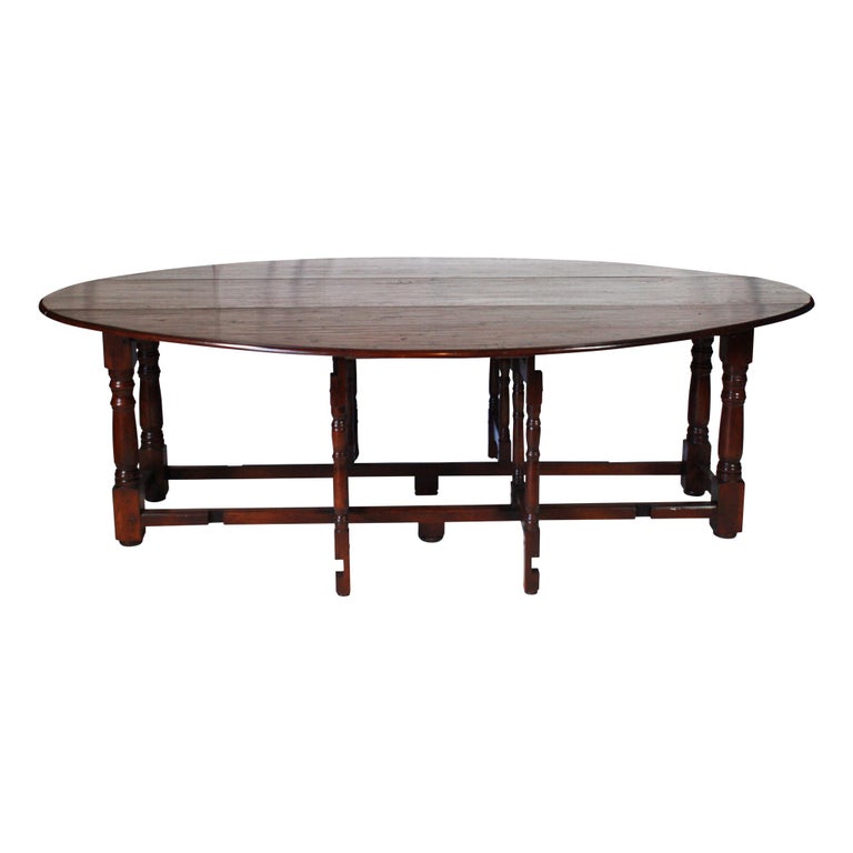 Oak Gate Leg Table, circa 1930 at 1stDibs
