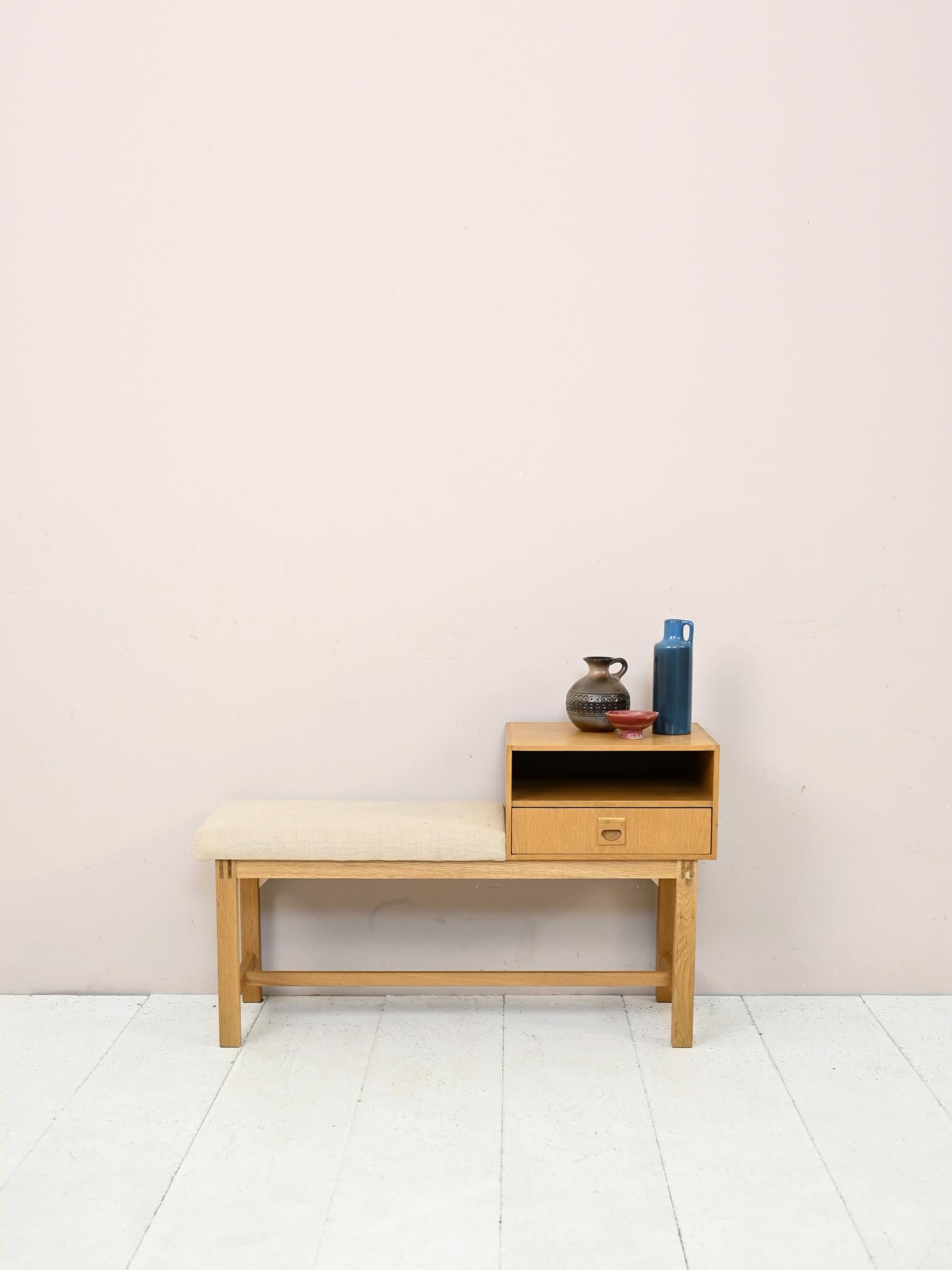 Oak 'Gossip Chair' Bench For Sale at 1stDibs | gossip chair vintage