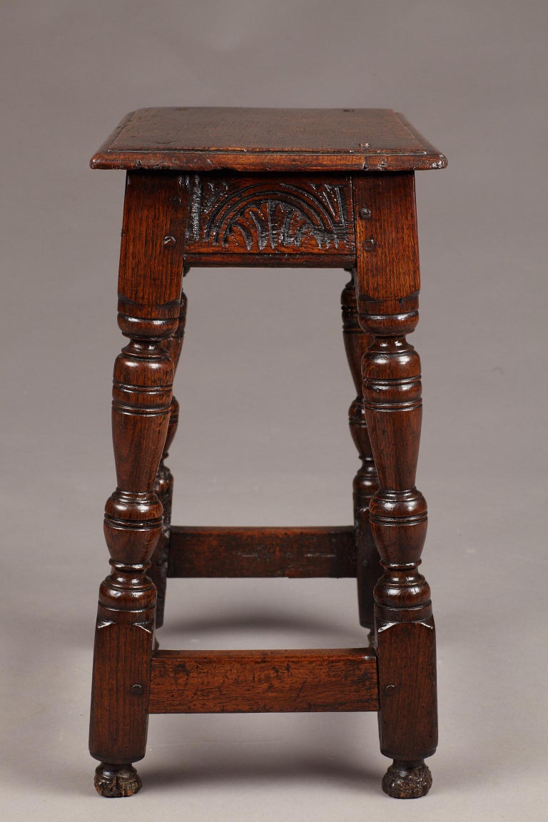 Oak Joined Stool, Charles I period, English, circa 1630-1640 at 1stDibs