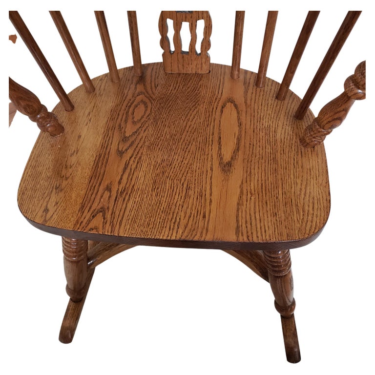 Oak Kid's Windsor Rocking Chair, Circa 1970s For Sale at 1stDibs