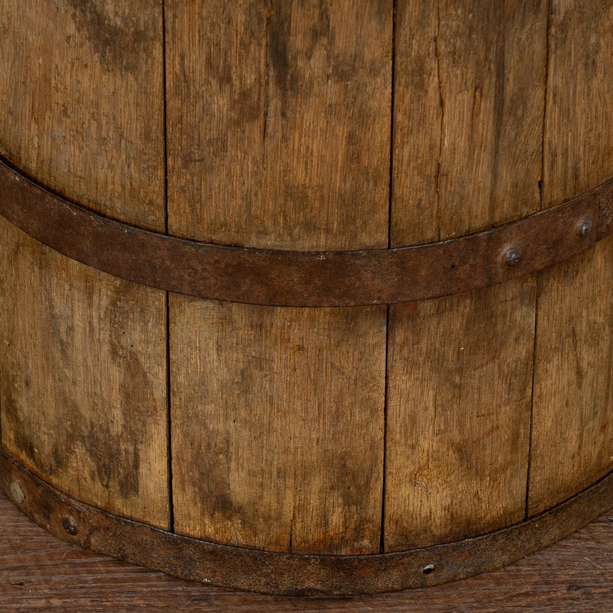 Oak Measuring Bucket with Metal Bands and Handles, Hungary circa 1920 ...