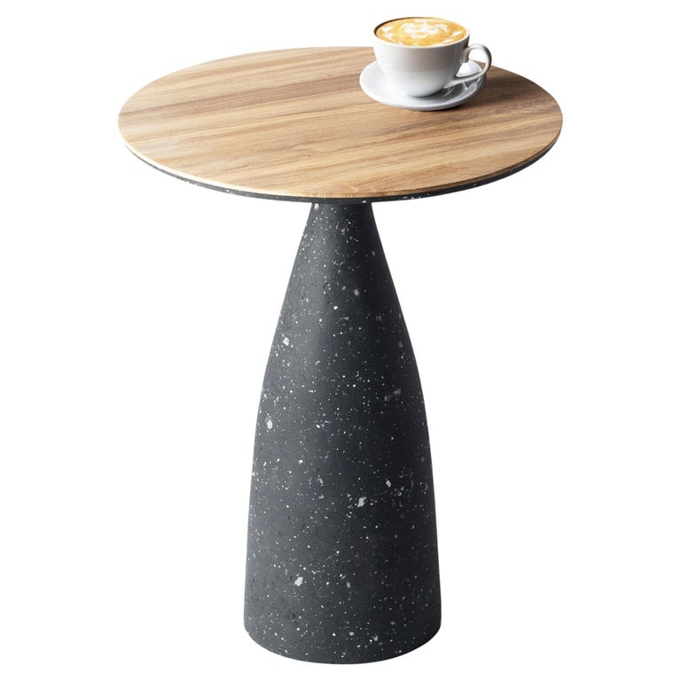 Oak Modern Side Table, Black Minimalist Coffee Table by Donatas ...