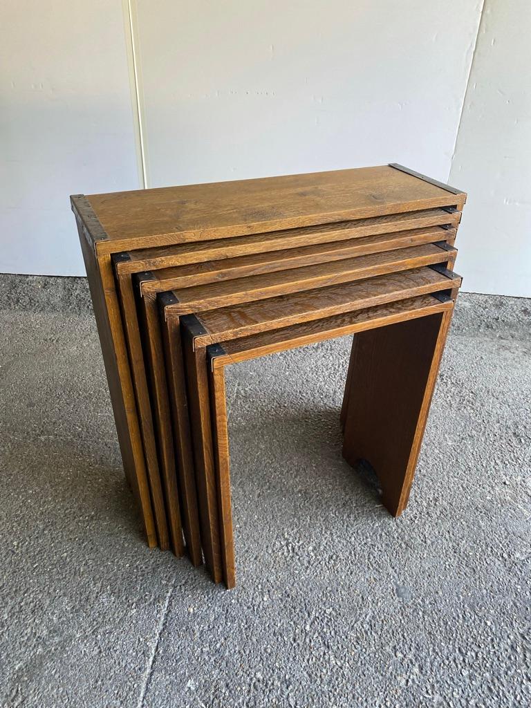 Oak Nesting Consoles, in the Style of Pelletier and Jourdain, France ...