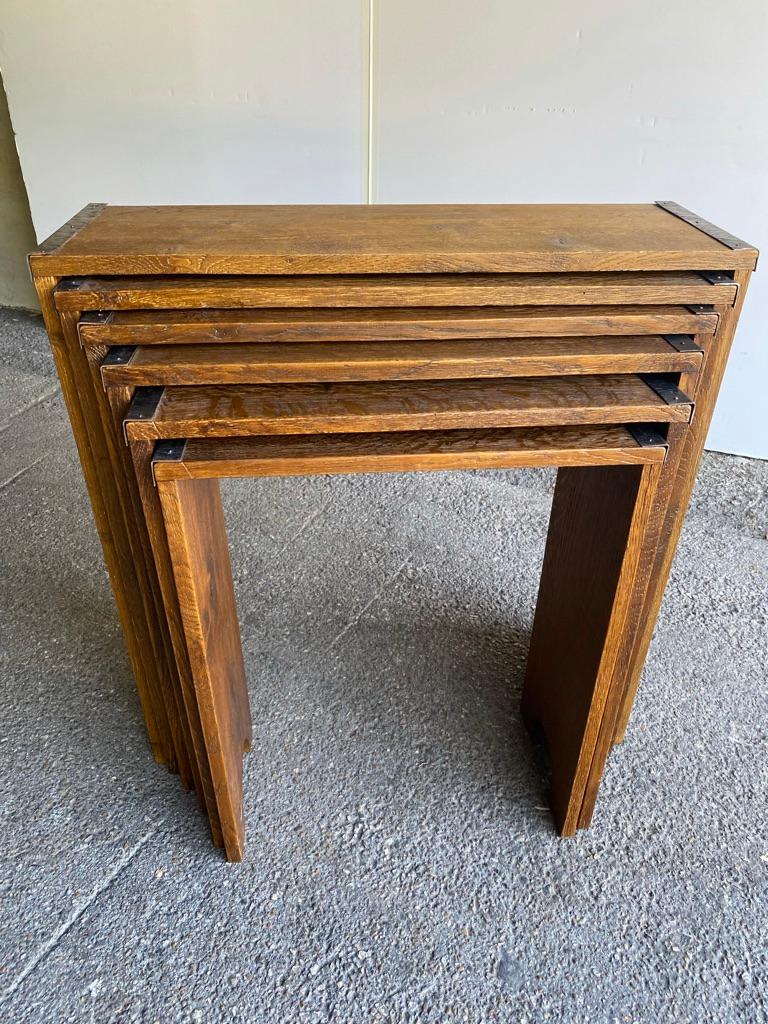 Oak Nesting Consoles, in the Style of Pelletier and Jourdain, France ...