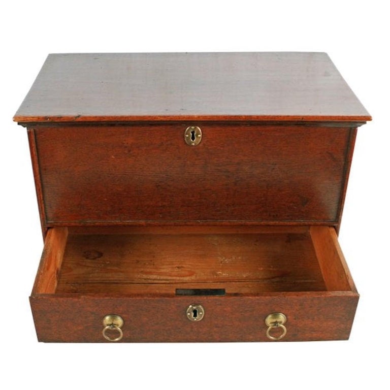 Oak One Drawer Box, 18th Century For Sale at 1stDibs