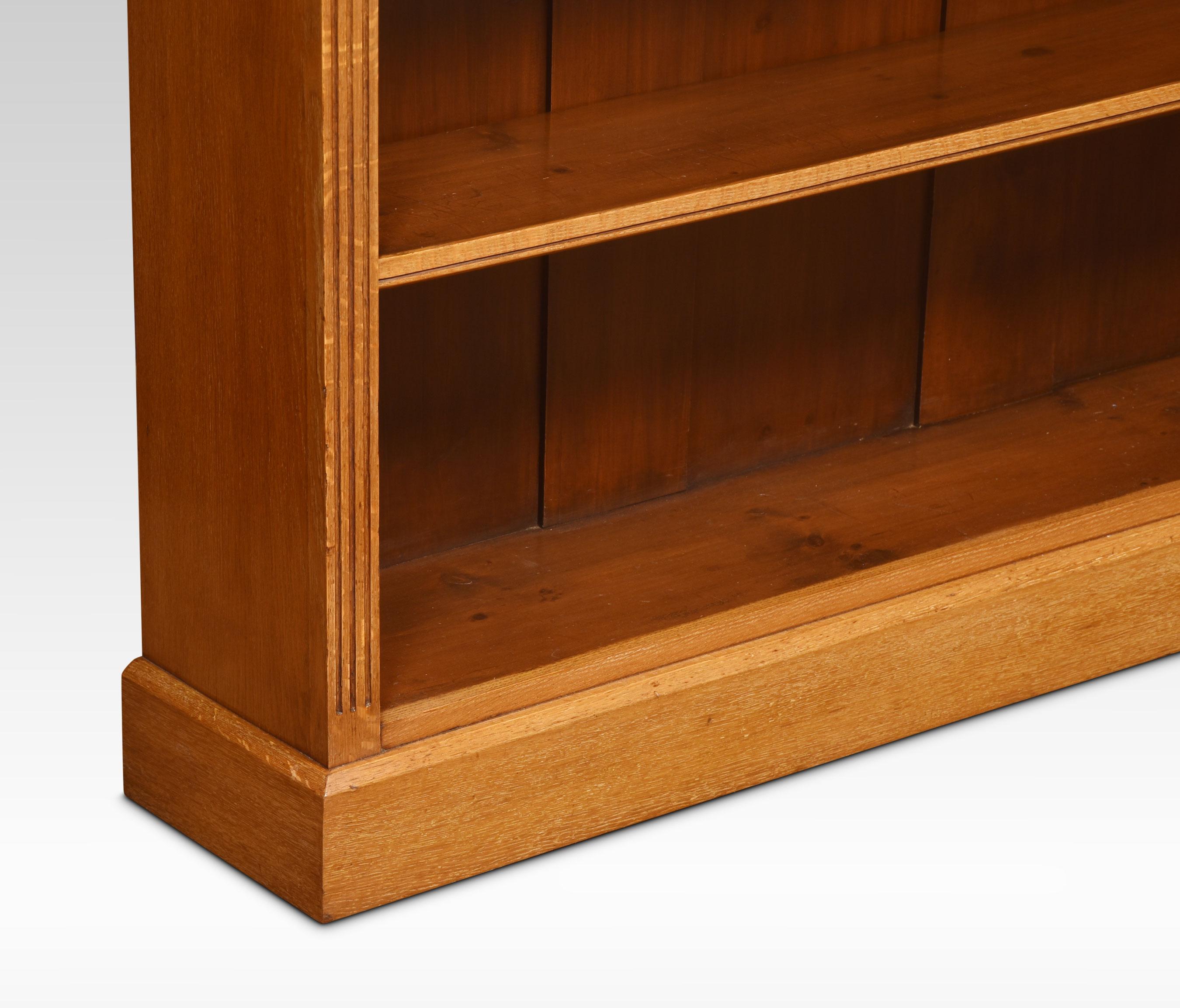 Oak Open Bookcase For Sale at 1stDibs