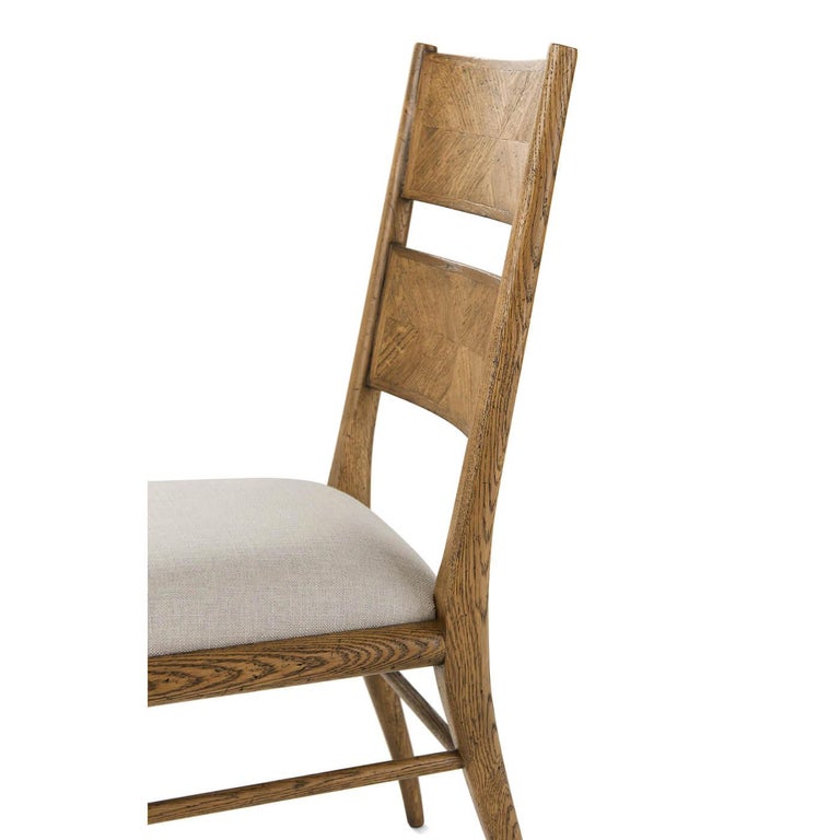 Oak Parquetry Dining Chair, Light Oak For Sale at 1stDibs