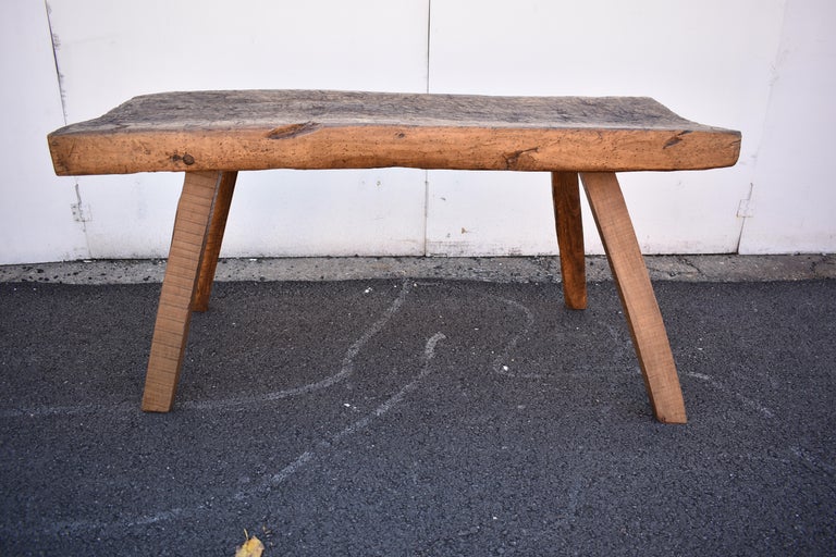 Oak Pig Bench Butcher's Block Table For Sale at 1stDibs