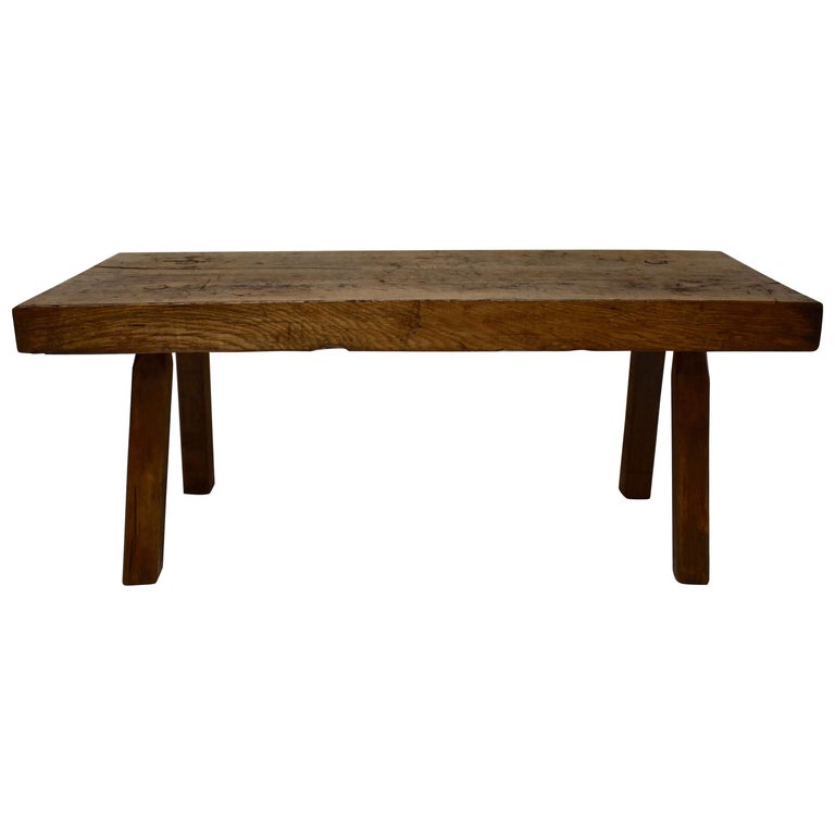 Oak Pig Bench Coffee Table at 1stDibs