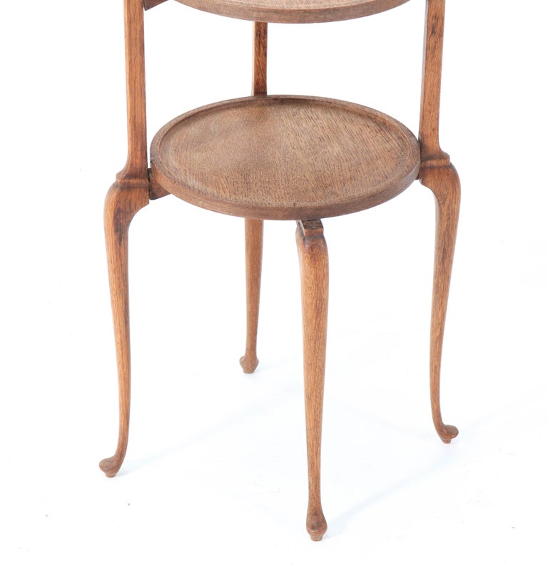 Oak Queen Anne Style Cake Stand by H. Pander and Zonen, 1920s For Sale ...