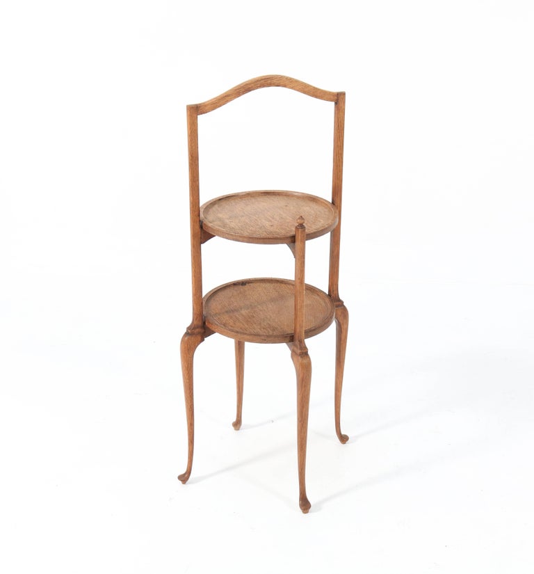 Oak Queen Anne Style Cake Stand by H. Pander and Zonen, 1920s For Sale ...