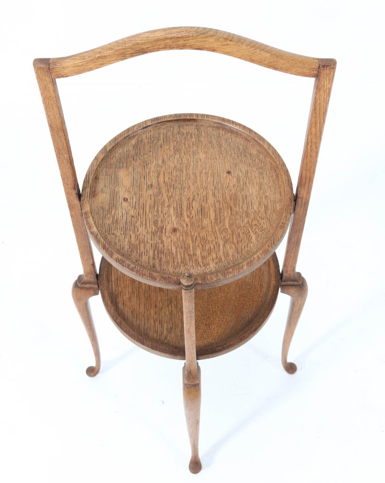Oak Queen Anne Style Cake Stand by H. Pander and Zonen, 1920s For Sale ...