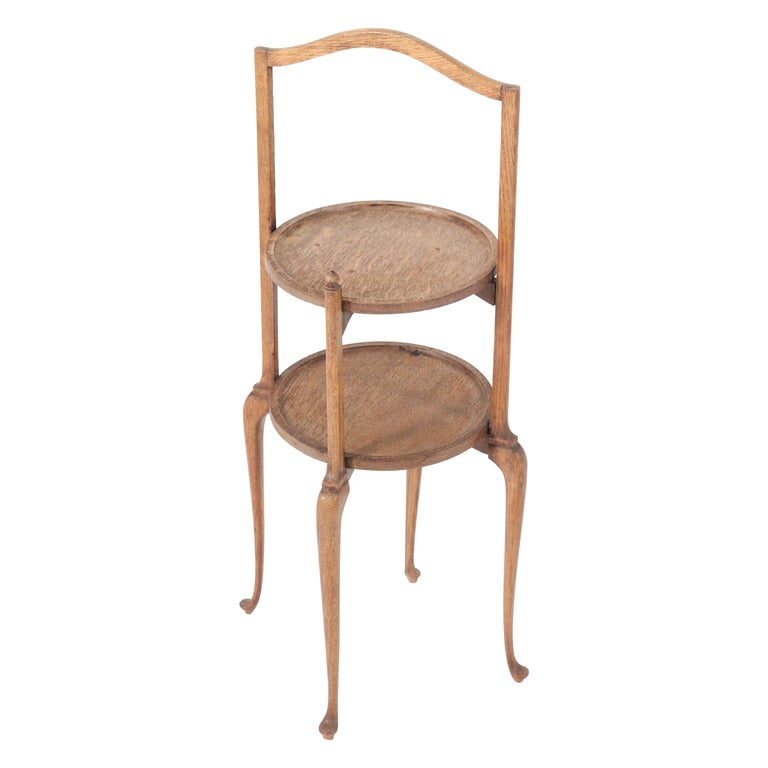 Oak Queen Anne Style Cake Stand by H. Pander and Zonen, 1920s For Sale ...