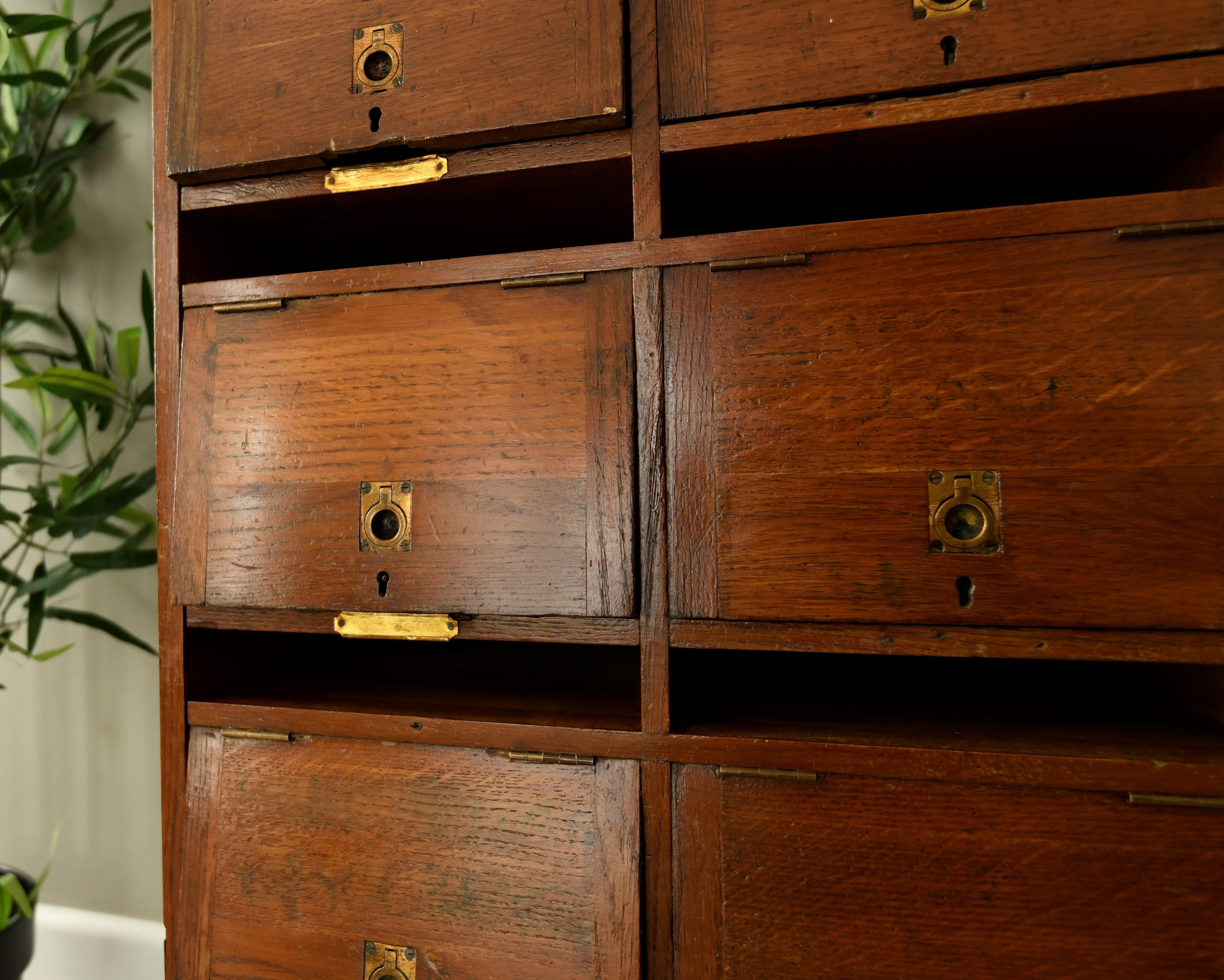 Oak Raf Military Locker Cabinet Industrial at 1stDibs