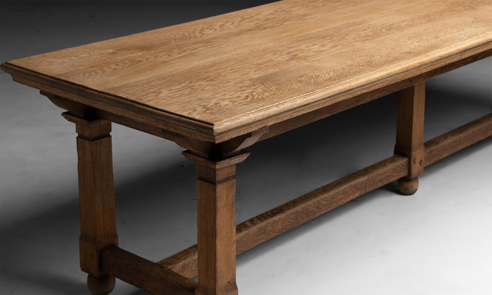 Oak Refectory Table, England circa 1890 For Sale at 1stDibs