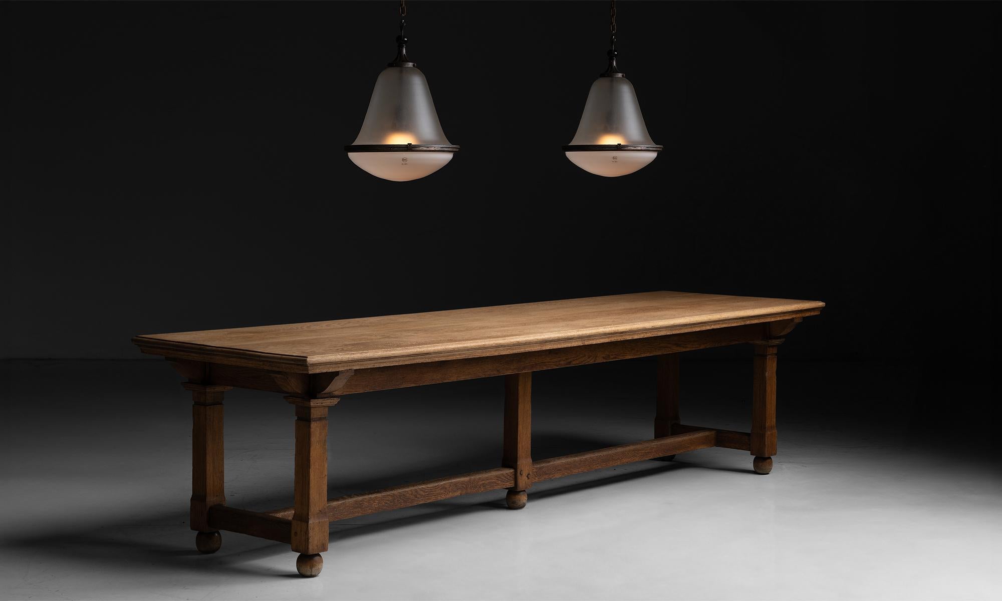 Oak Refectory Table, England circa 1890 For Sale at 1stDibs