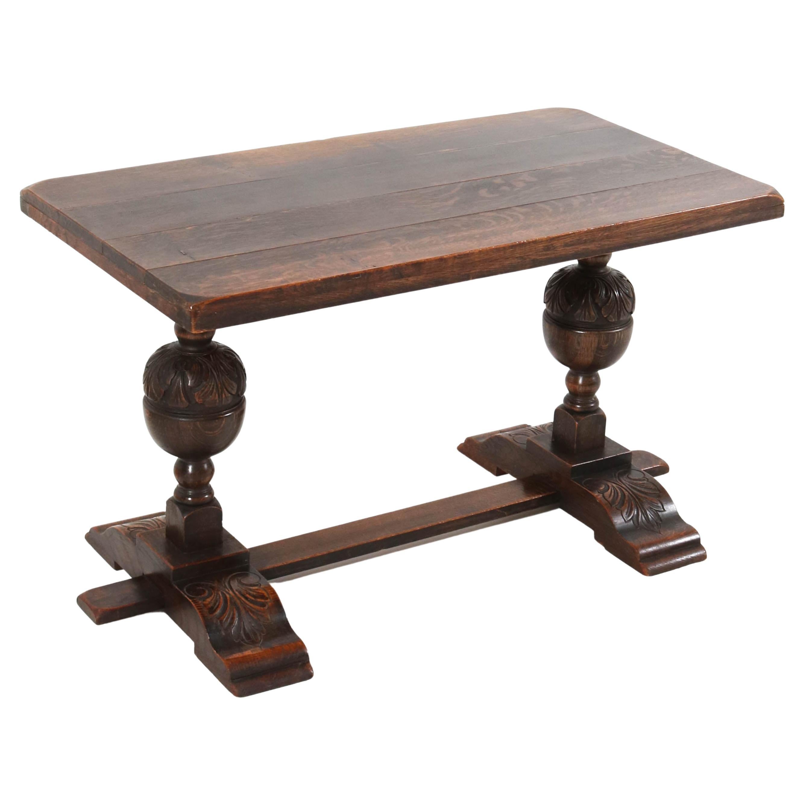 Tudor Revival Style Carved Coffee Table For Sale at 1stDibs | tudor ...