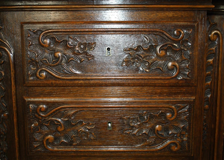 Oak Reverse Breakfront French Country Server, circa 1900 For Sale at ...