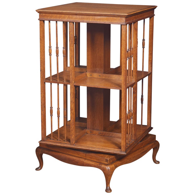 Oak Revolving Bookcase at 1stDibs