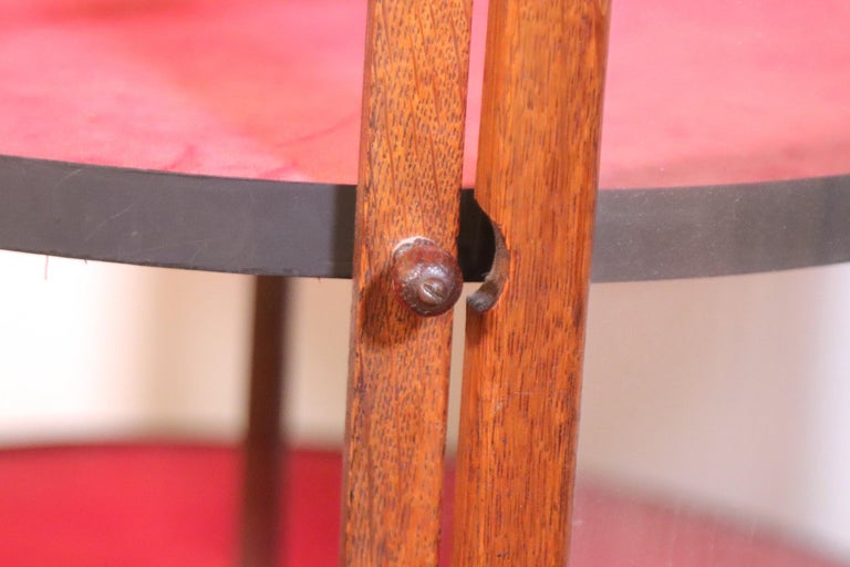 Oak Round Revolving Display Case w/ 3 Shelves and Spindle Legs, Antique ...