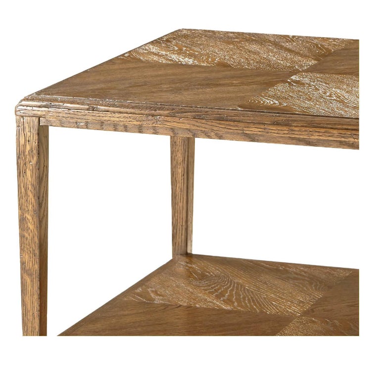 Oak Rustic End Table For Sale at 1stDibs