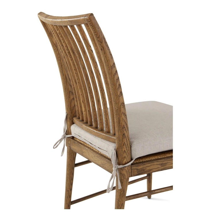 Oak Slatted Back Dining Chair, Light Oak For Sale at 1stDibs