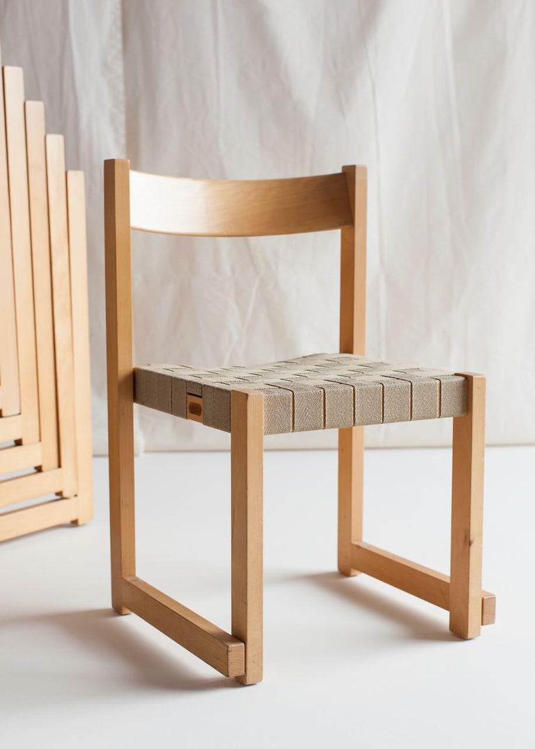 Oak stacking chairs by Hans J. Wegner for Getama, 1980s For Sale at 1stDibs