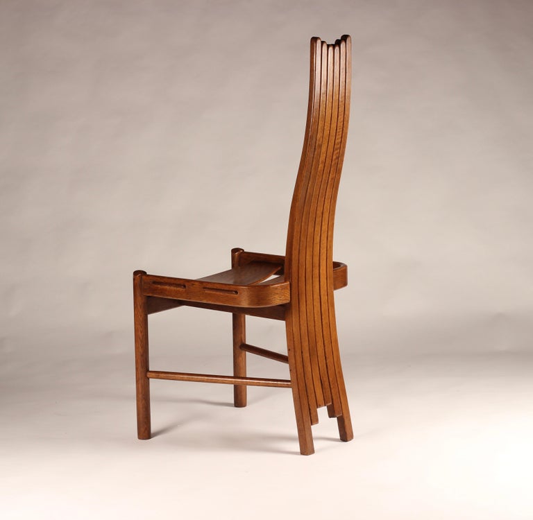 Oak Steam Bent Dining Chairs in the Arts and Crafts/ Art Nouveau Style ...