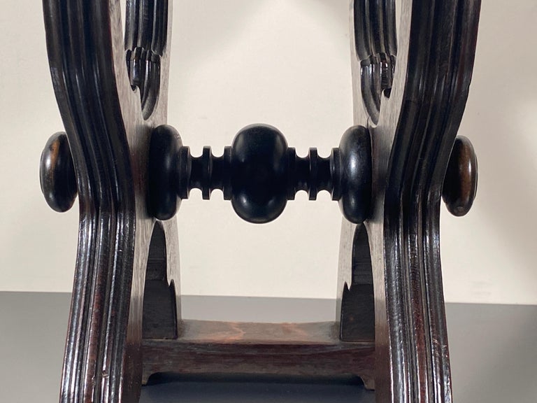 Oak Stool Side Table Puginesque Manner Gothic Medieval X Frame For Sale ...