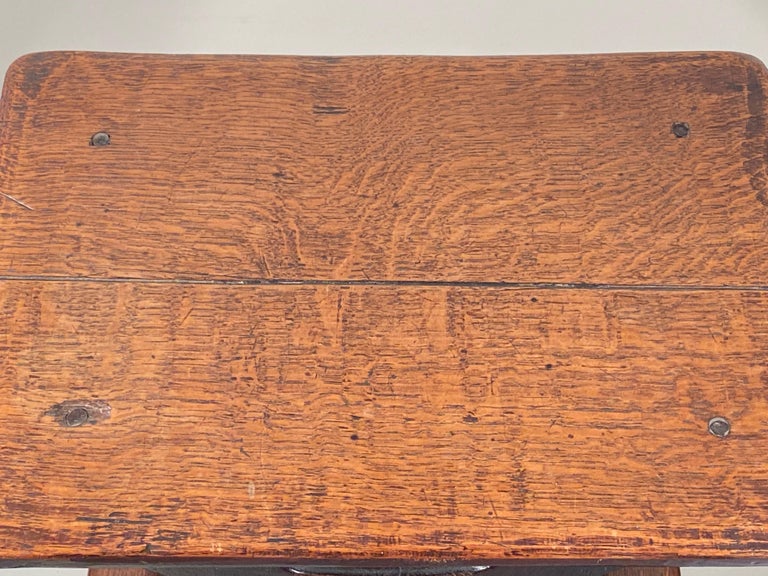 Oak Stool Side Table Puginesque Manner Gothic Medieval X Frame For Sale ...