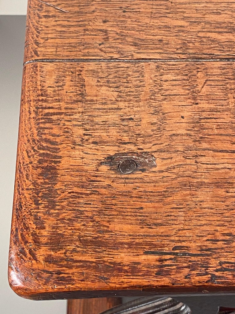 Oak Stool Side Table Puginesque Manner Gothic Medieval X Frame For Sale ...