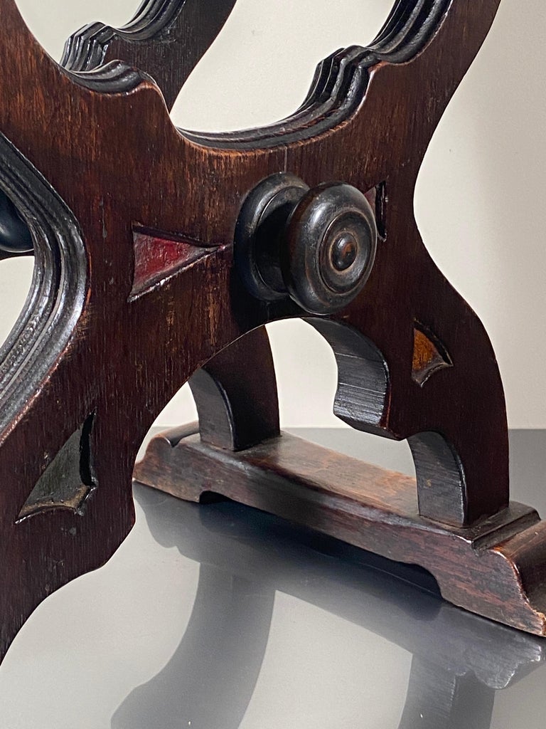 Oak Stool Side Table Puginesque Manner Gothic Medieval X Frame For Sale ...