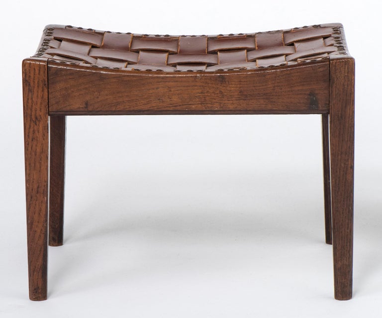 Oak Stool with Label of Arthur Simpson of Kendal, England, circa 1920 ...