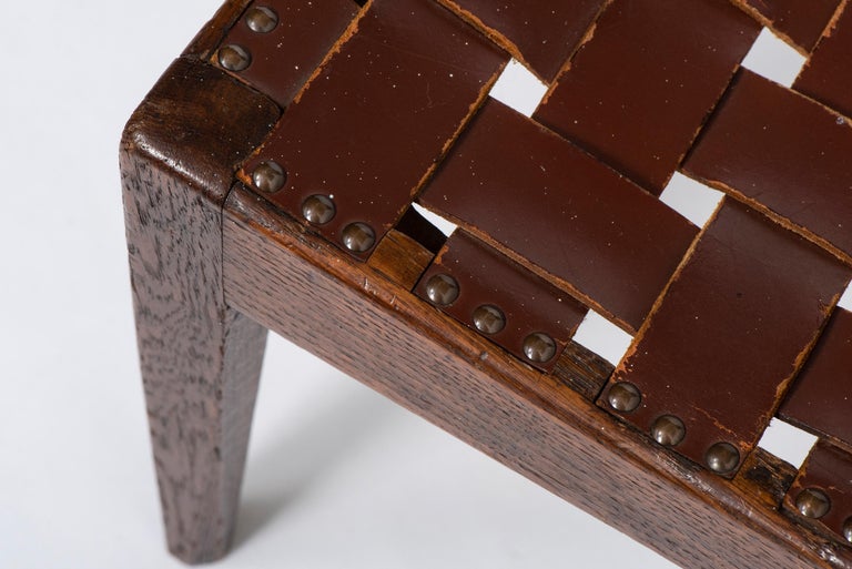 Oak Stool with Label of Arthur Simpson of Kendal, England, circa 1920 ...